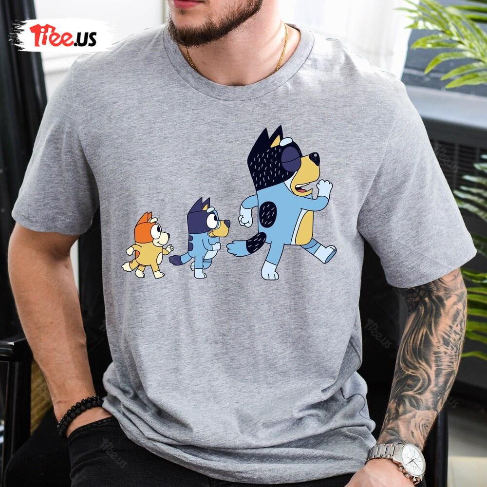 Bluey Family Shirt Disney Dad Bingo Best Dad Tee - Walmart.com