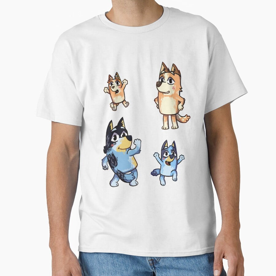 Bluey Family Sticker Pack Classic T-Shirt - Walmart.com