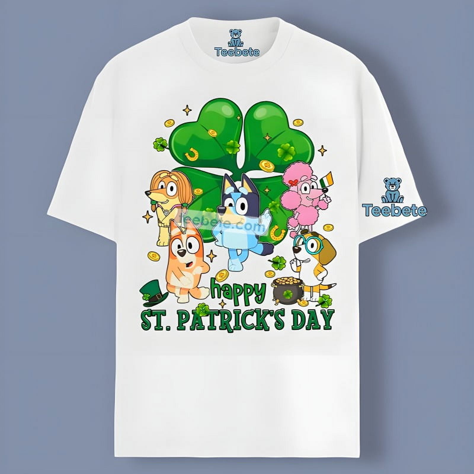 Bluey Family With Happy St Patricks Day Classic Shirt - Walmart.com