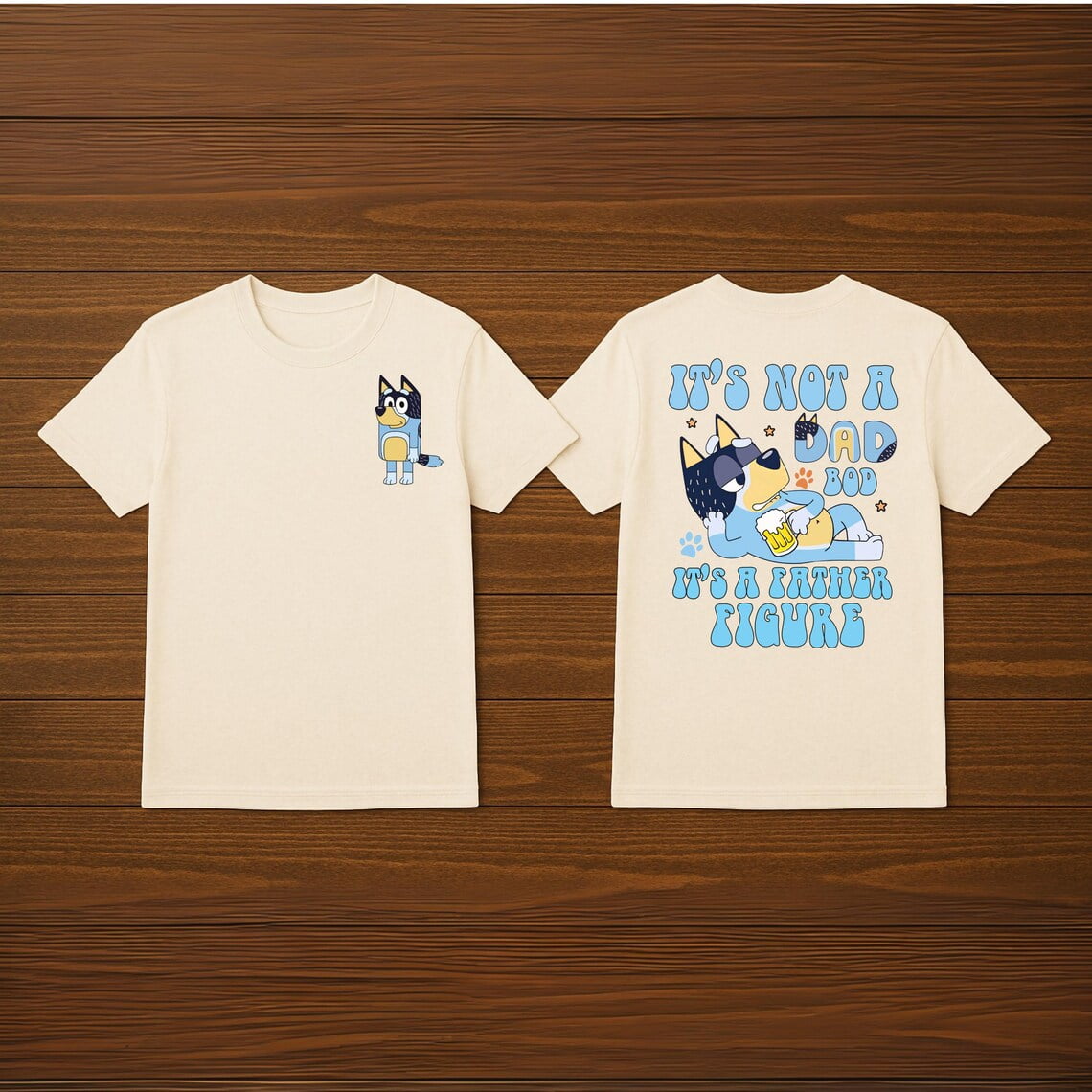 Bluey Father'S Day Shirt Bandit Design | "It'S Not A Dad Bod, It'S A ...