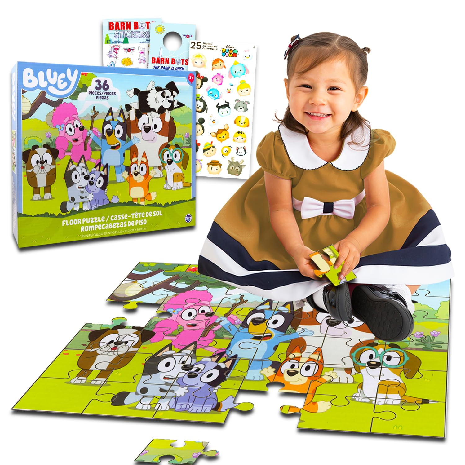 Bluey Floor Puzzle for MMF7 Kids Set - Bundle with 36 Piece Floor ...