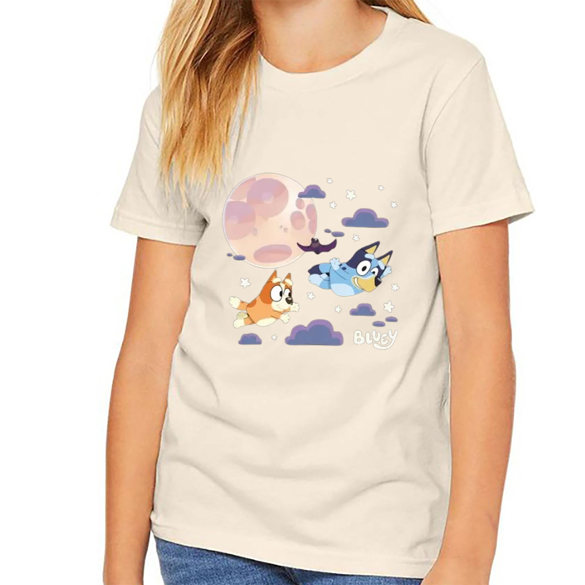 Bluey Flying To The Moon With Pup Duo, Dreamy Space Adventure Cartoon ...