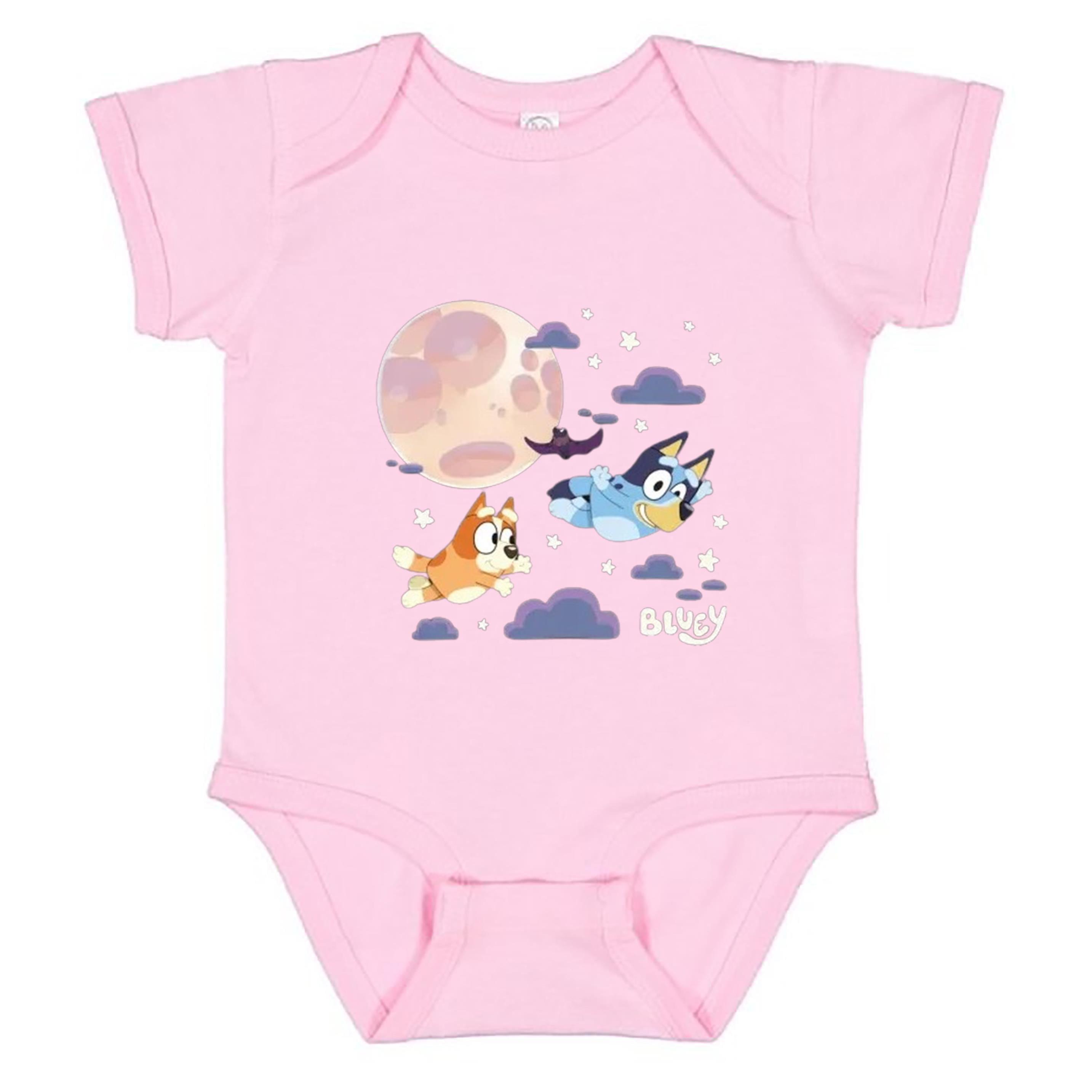 Bluey Flying to the Moon, Adorable Cartoon Dog Duo, Fun Adventure Baby ...