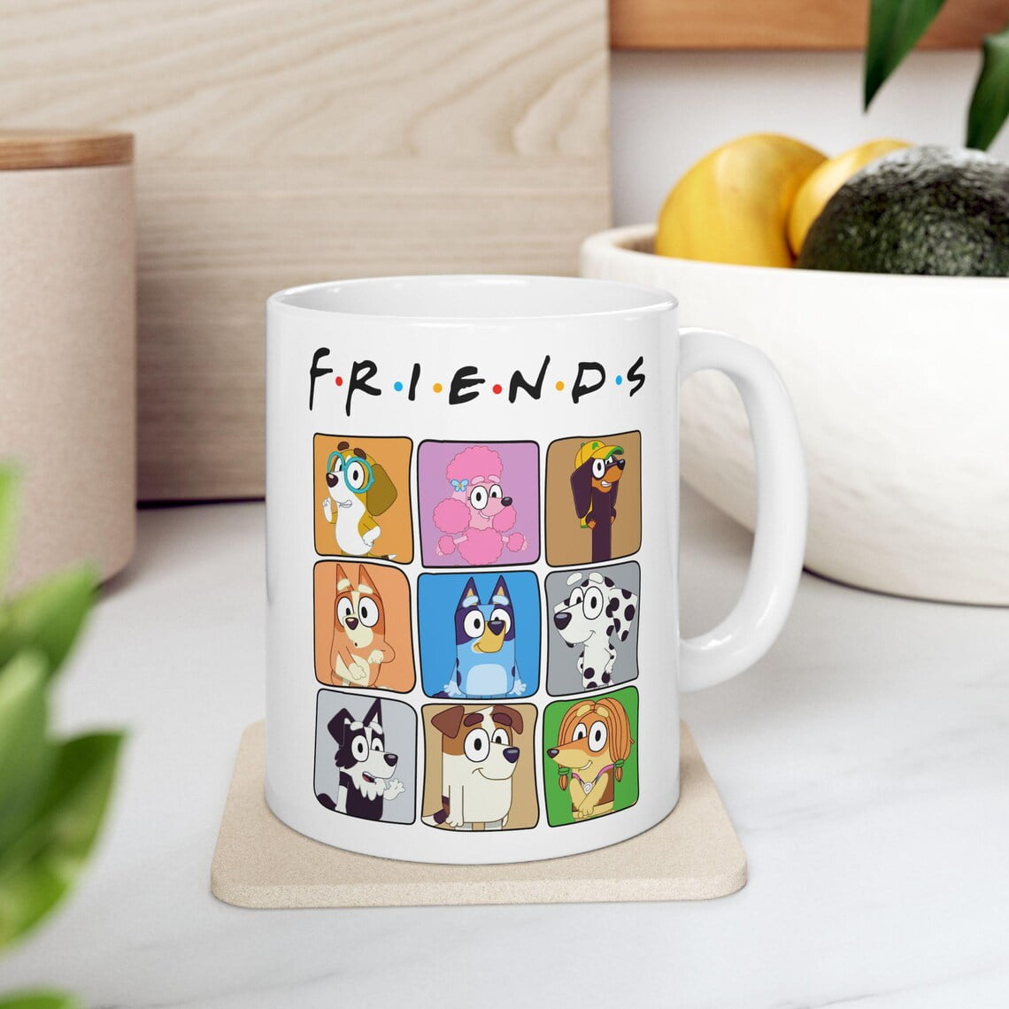 Bluey Friends Coffee Mug, Bluey and Bingo, Bluey Coffee Cup, Bluey Fan ...