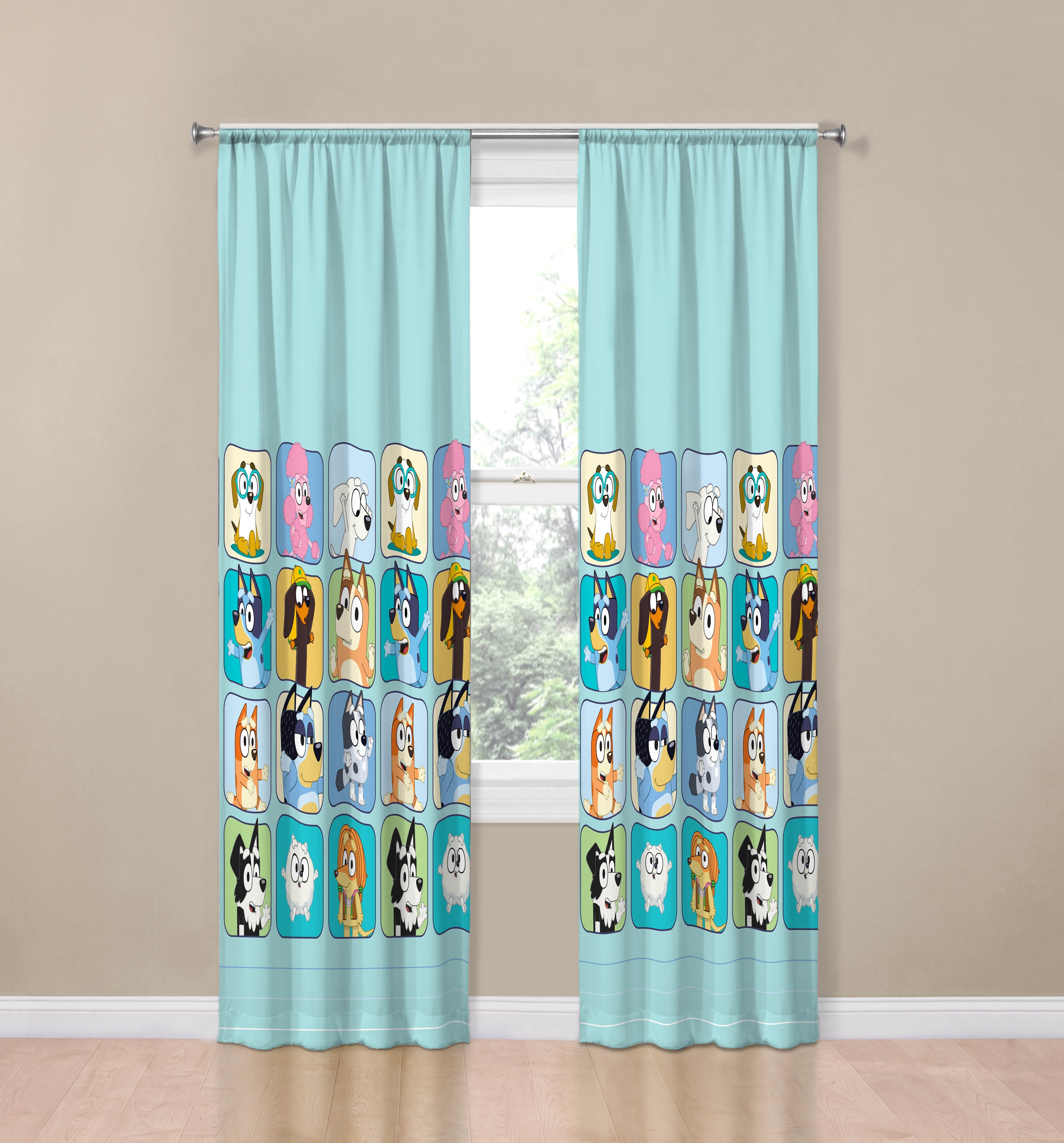 Bluey Friends Forever 2 Panels Drapes Set - 84 Inch Long - Kids Bedroom ...