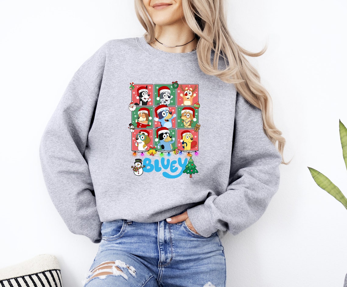 Bluey Friends Mackenzie Bingo Coco Snickers Christmas Tree Unisex T ...