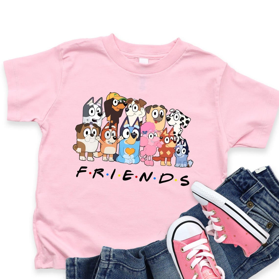 Bluey Friends Shirt, Bluey Friends Themed Shirt, Bluey Friends Tee,Ash ...