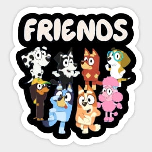 Bluey Friends Sticker Bluey Stickers For Kids, Bluey Stickers Party ...