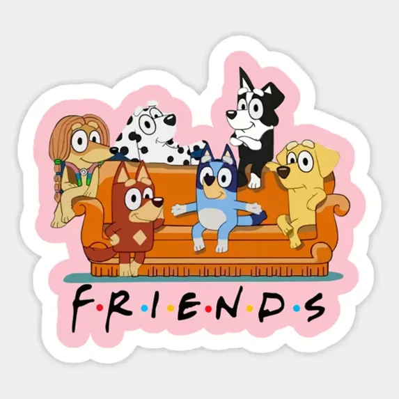 Bluey Friends Sticker Phone Decal Water Bottle Stickers Car Decals ...