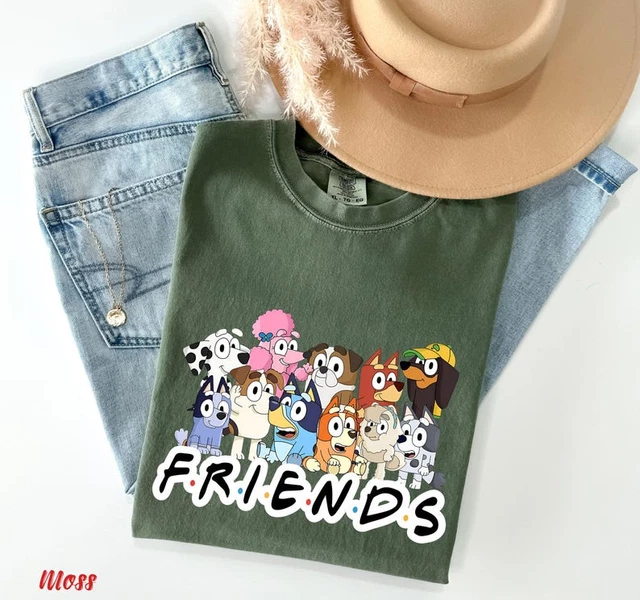 Bluey Friends T-Shirt | Bluey Character Parody Shirt | Cartoon Dog ...