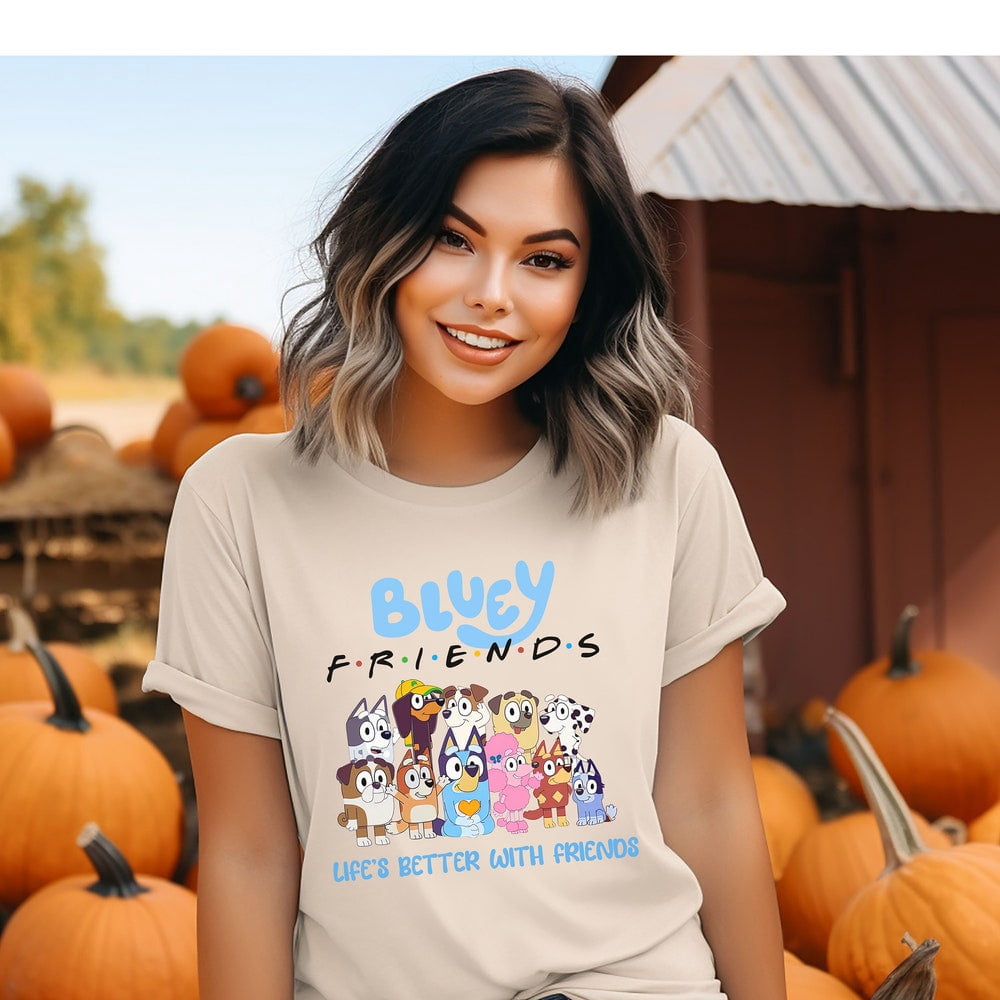 Bluey Friends Tee, Bluey Fan Shirt, Bluey Lovers Tee, Bluey And Bingo ...