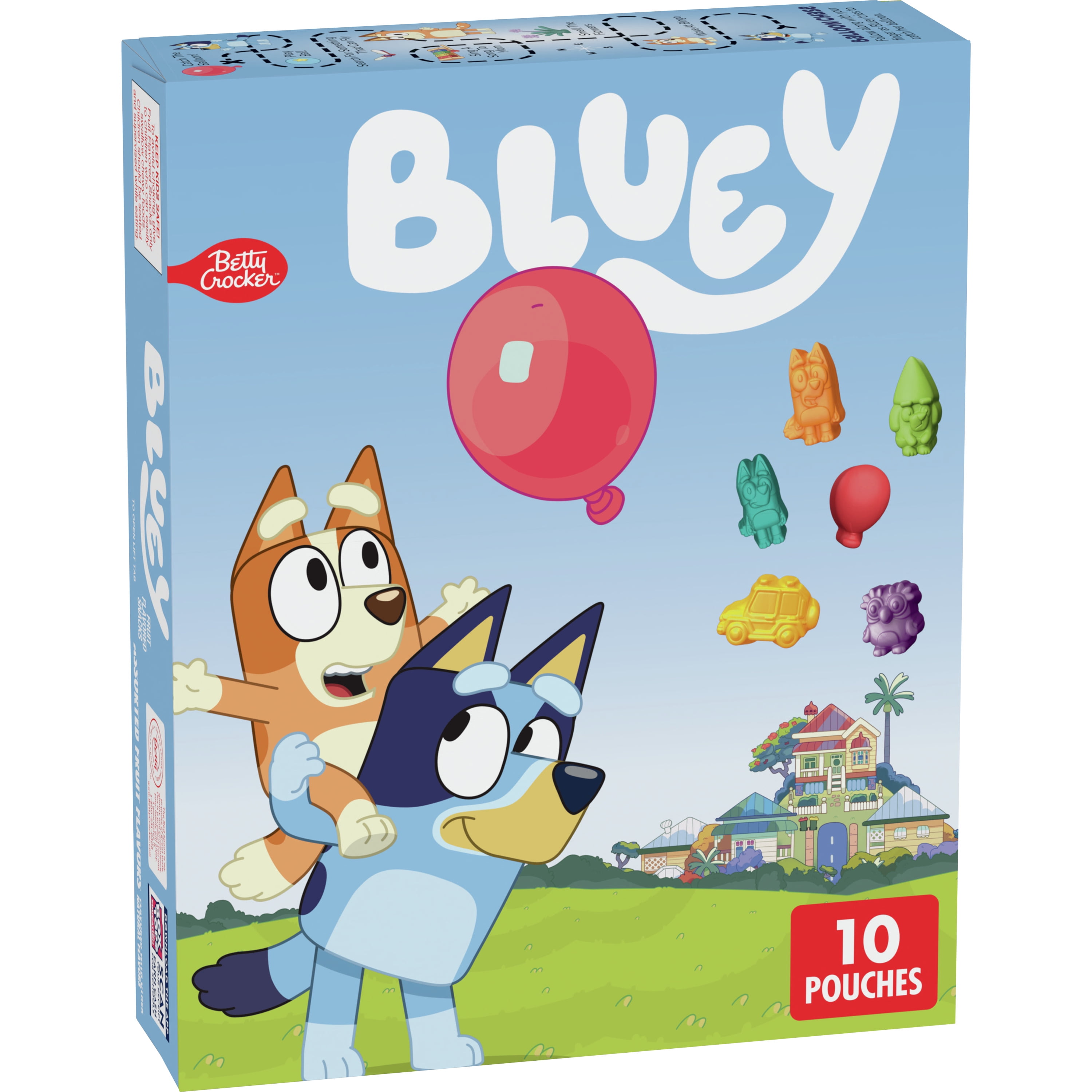 Bluey Character Shaped Fruit Flavored Snacks, Gluten Free Treat Pouches ...