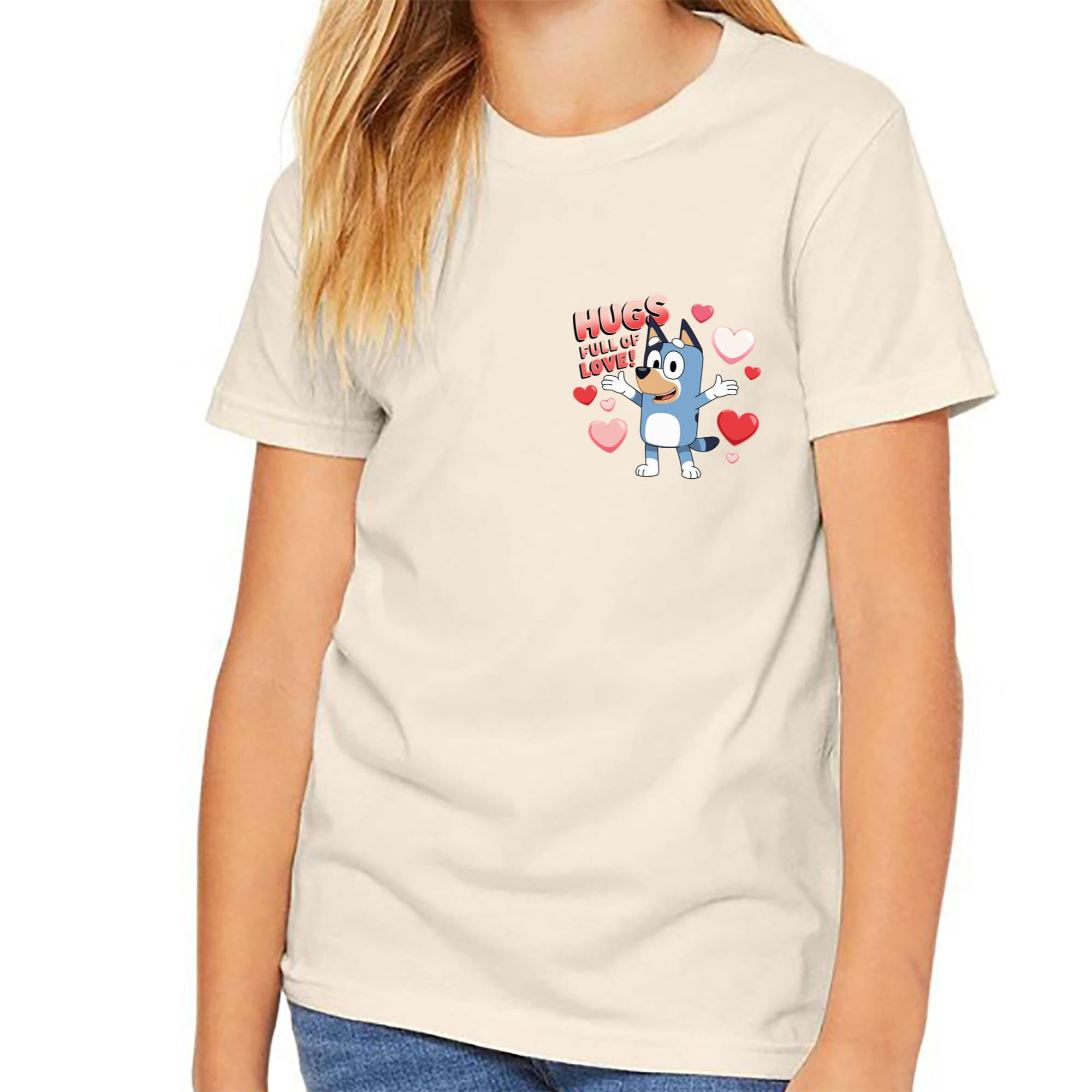 Bluey Full Of Hugs And Love Pup Scene, Affectionate Cartoon Design For ...