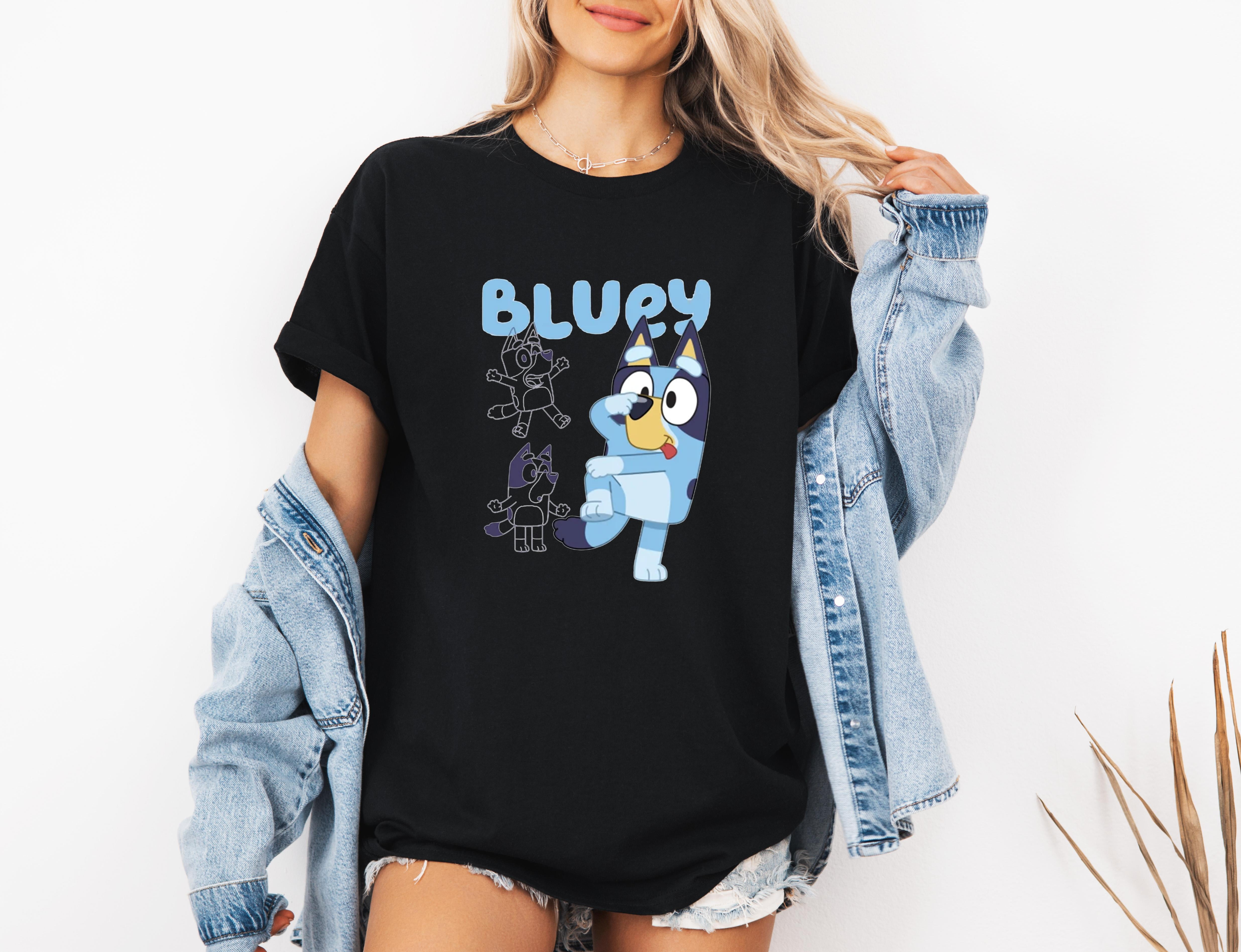 Bluey Fun Bluey T-shirt, Cartoon Design, Unisex S-5XL Shirt, Sweatshirt ...
