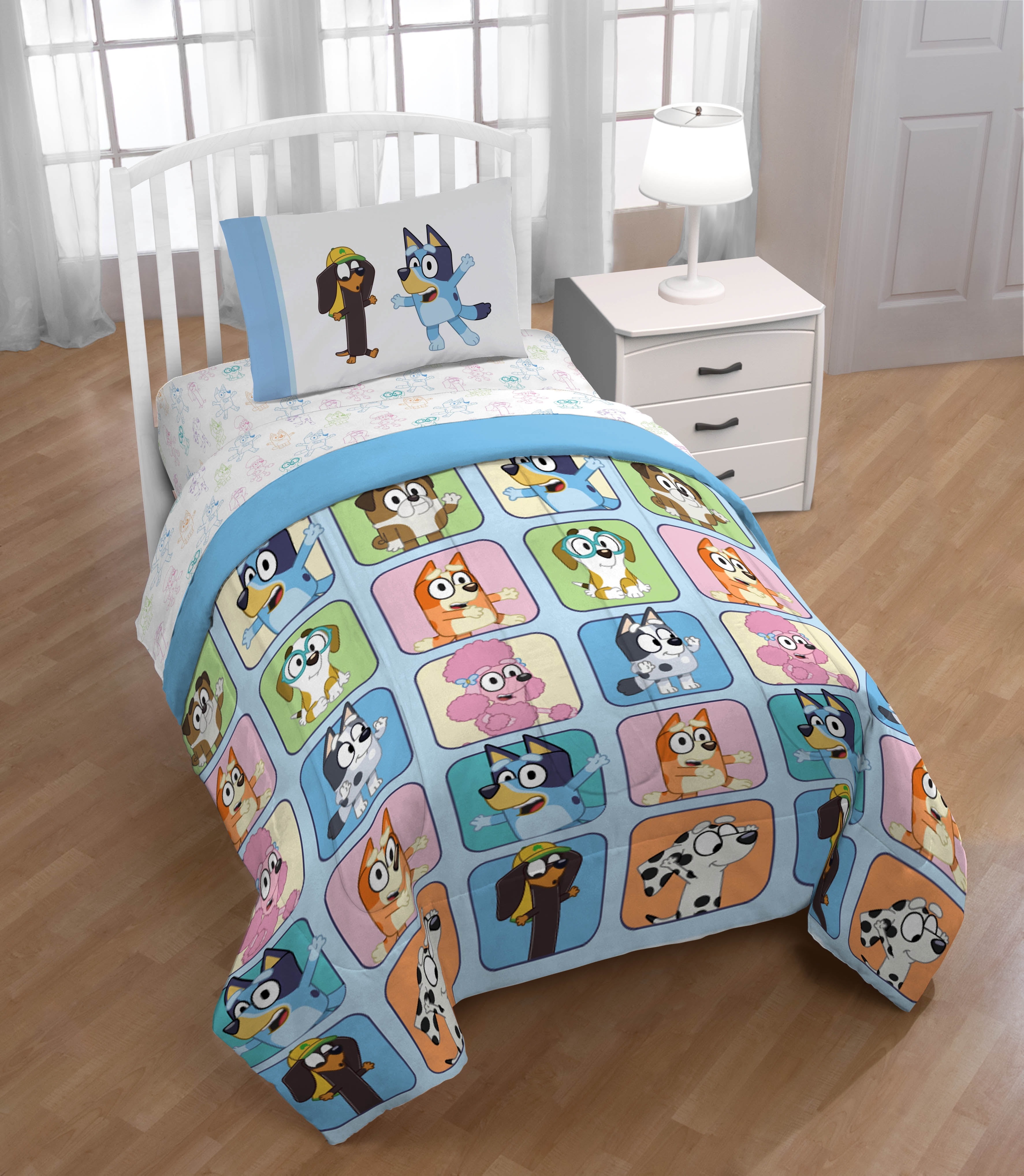 Bluey Fun With Friends 4 Piece Twin Size Kids Bed Set - Walmart.com