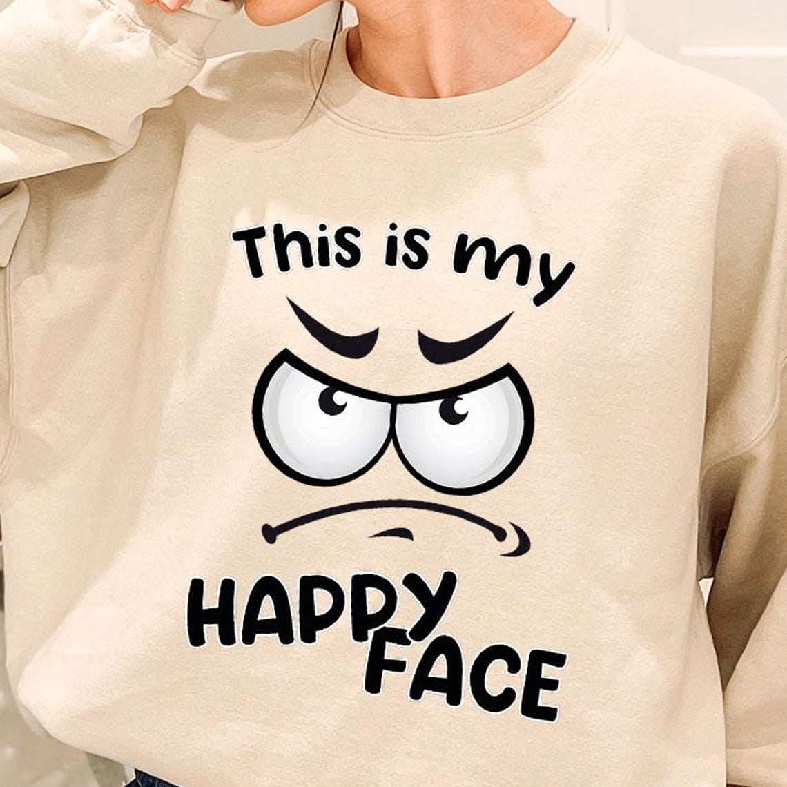 Bluey Gift, Casual Sweatshirt, Face shirt, Grumpy Face Hoodie, Retro ...