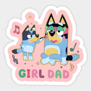 Bluey Girl Dad Sticker Bluey Stickers For Kids, Bluey Stickers Party ...