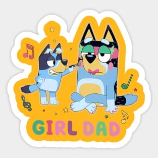 Bluey Girl Dad Sticker Bluey Stickers For Kids, Bluey Stickers Party ...