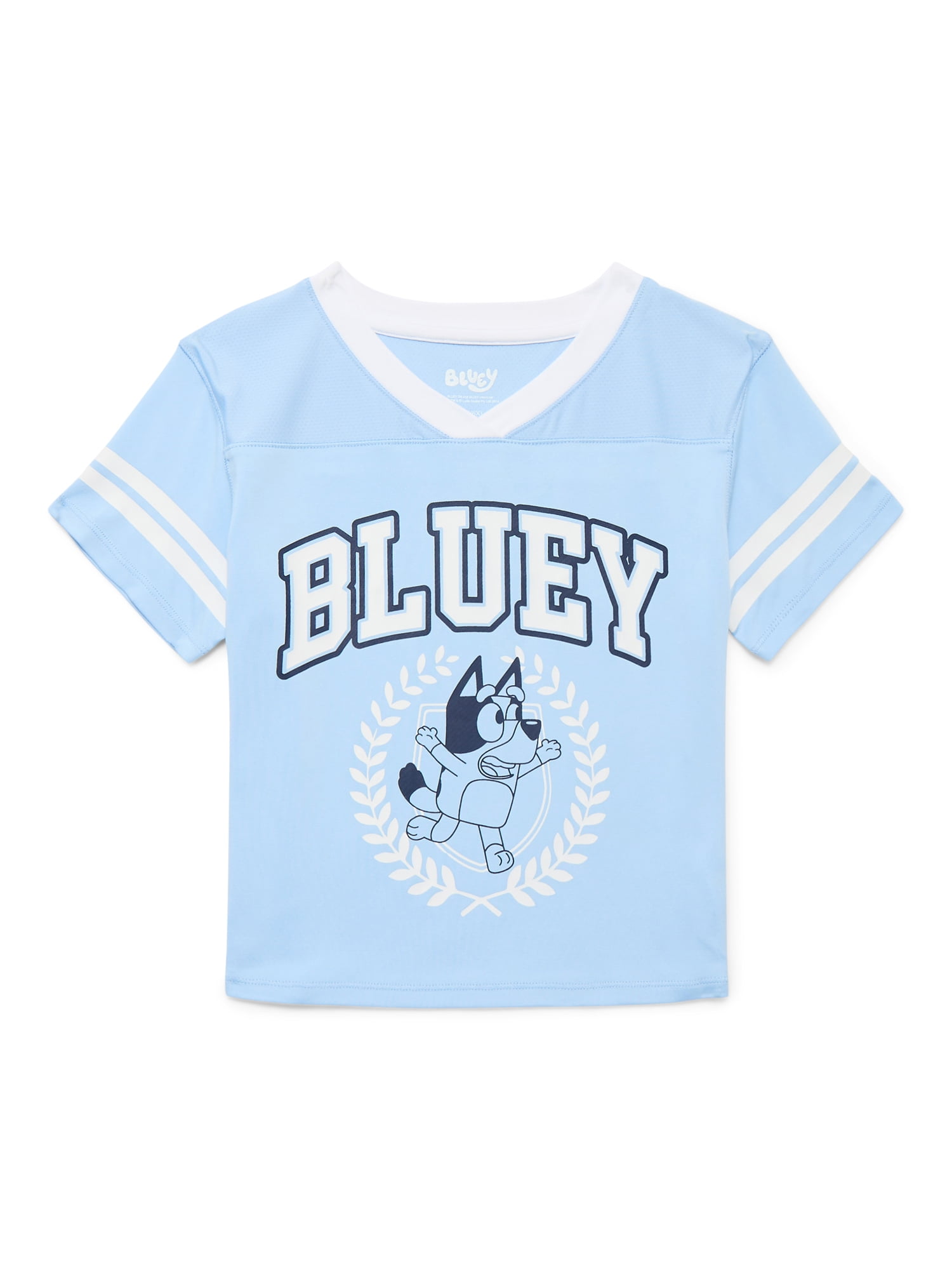 Bluey Girl's Active Jersey Top with Short Sleeves, Sizes 4-12 - Walmart.com
