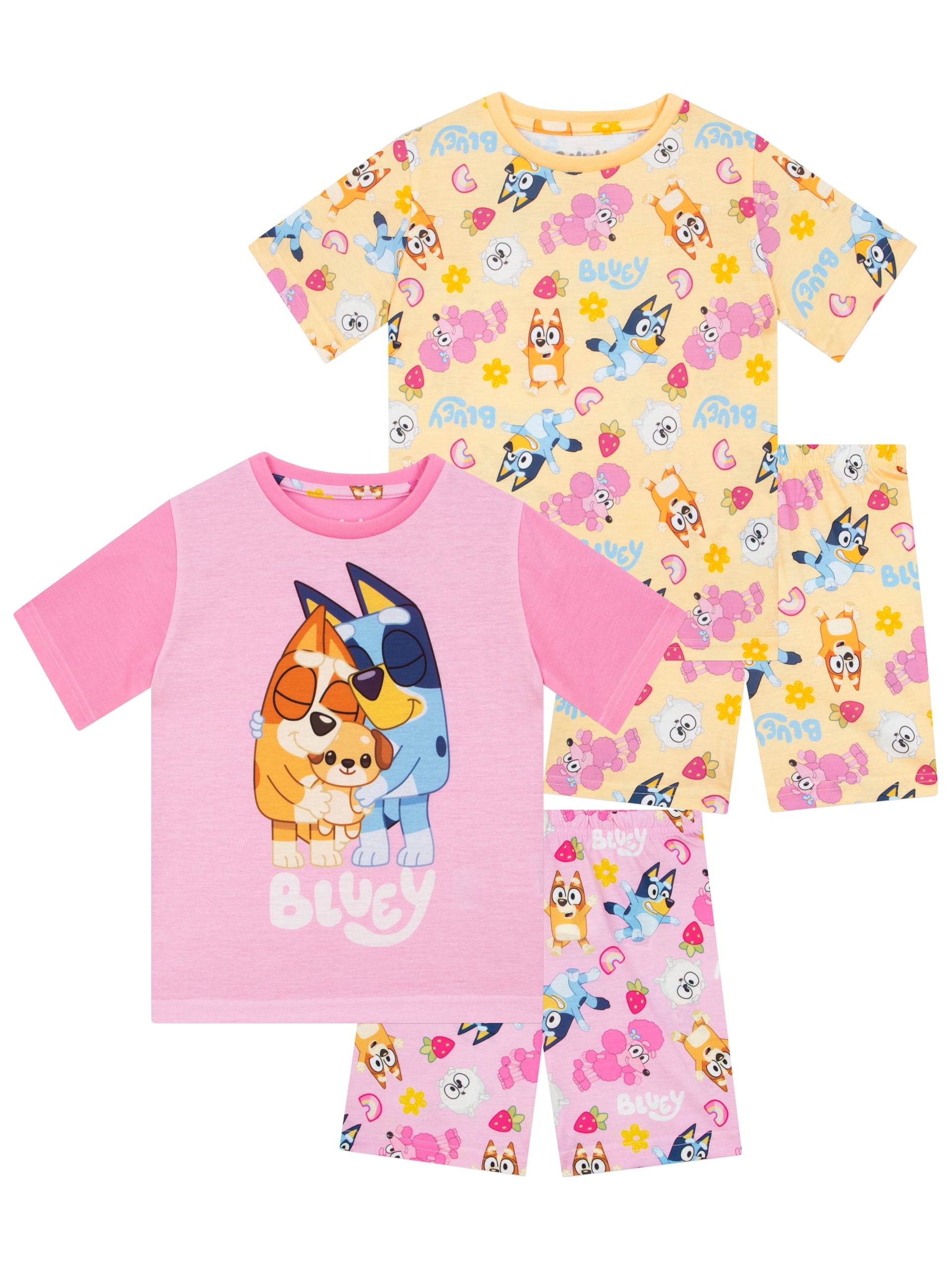 Bluey Girls 2 Pack Bingo Pajamas Pink Sizes 2T-8 - Walmart.com