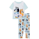 Bluey Girls 2- Piece Easter Short Sleeve and Pant Pajamja Set, Sizes 4 ...