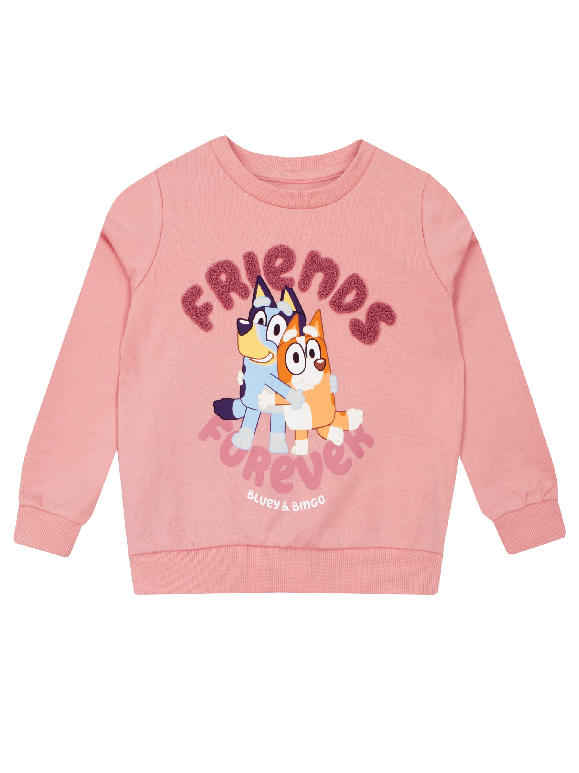 Bluey Girls Bingo SweaterPink Sizes 2T-8 - Walmart.com
