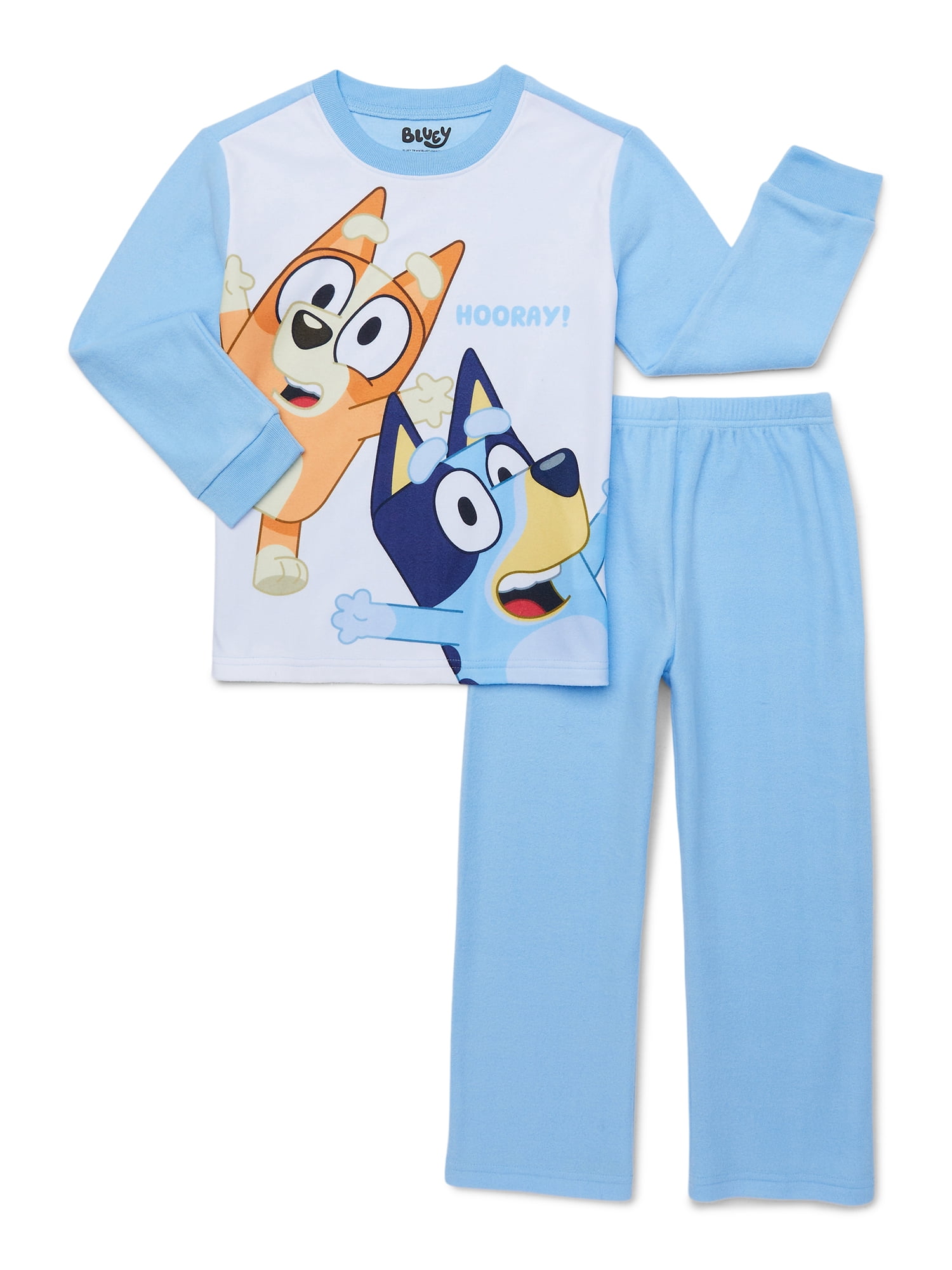 Bluey Girls Long Sleeve Top and Pants Pajama Set, 2-Piece, Sizes 4-12 ...