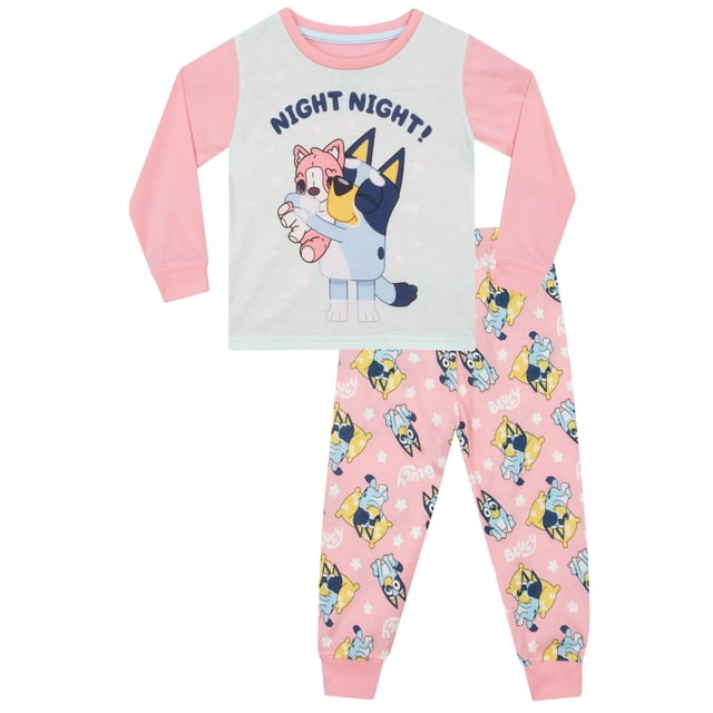 Bluey Girls Pajamas Pink Sizes 2T - 8 - Walmart.com