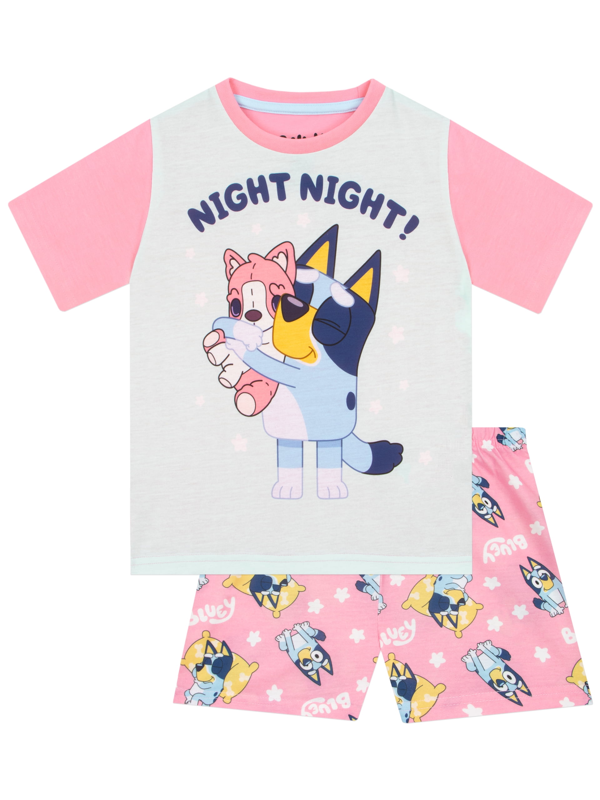 Bluey Girls Short Pajamas Pink Sizes 2T - 8 - Walmart.com