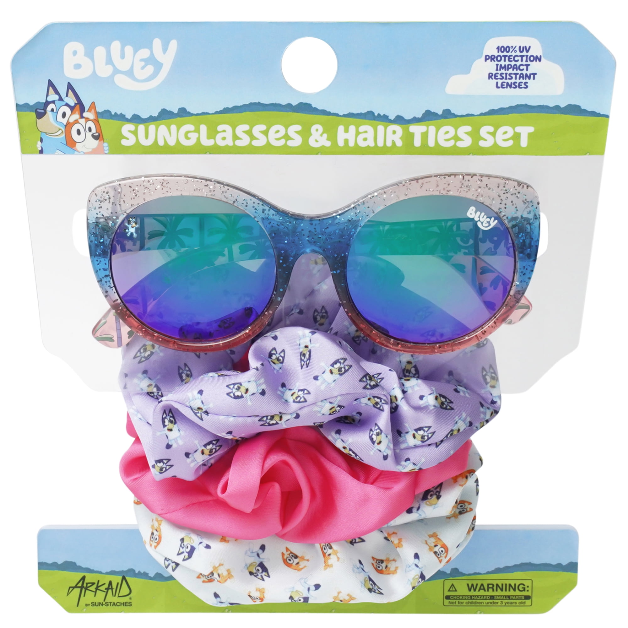 Bluey Girls Sunglasses and Scrunchies 2-Piece Set, Pink - Walmart.com