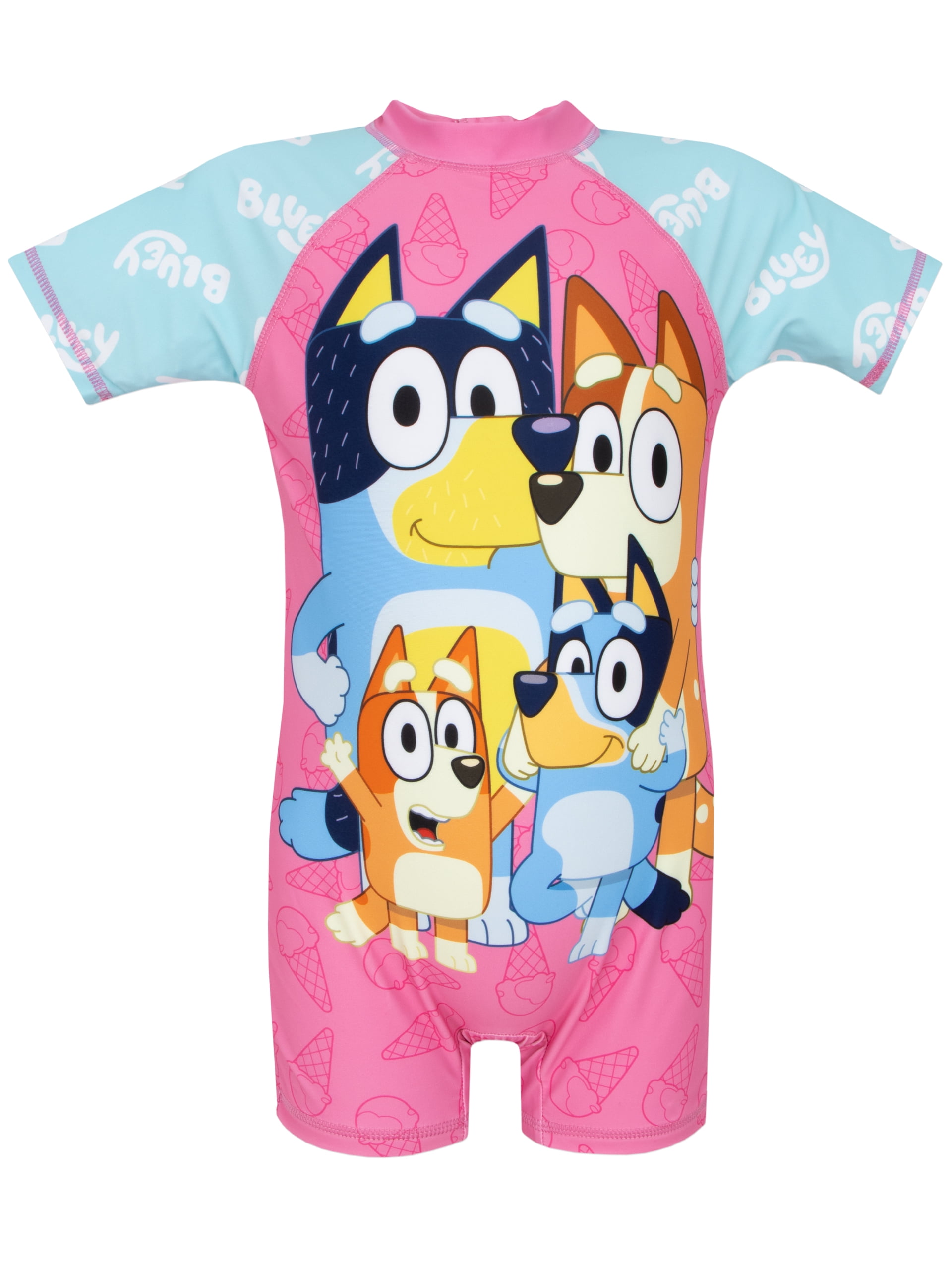 Bluey Character Toddler Girls Swim Suit in Pink, Sizes 2T-8 - Walmart.com