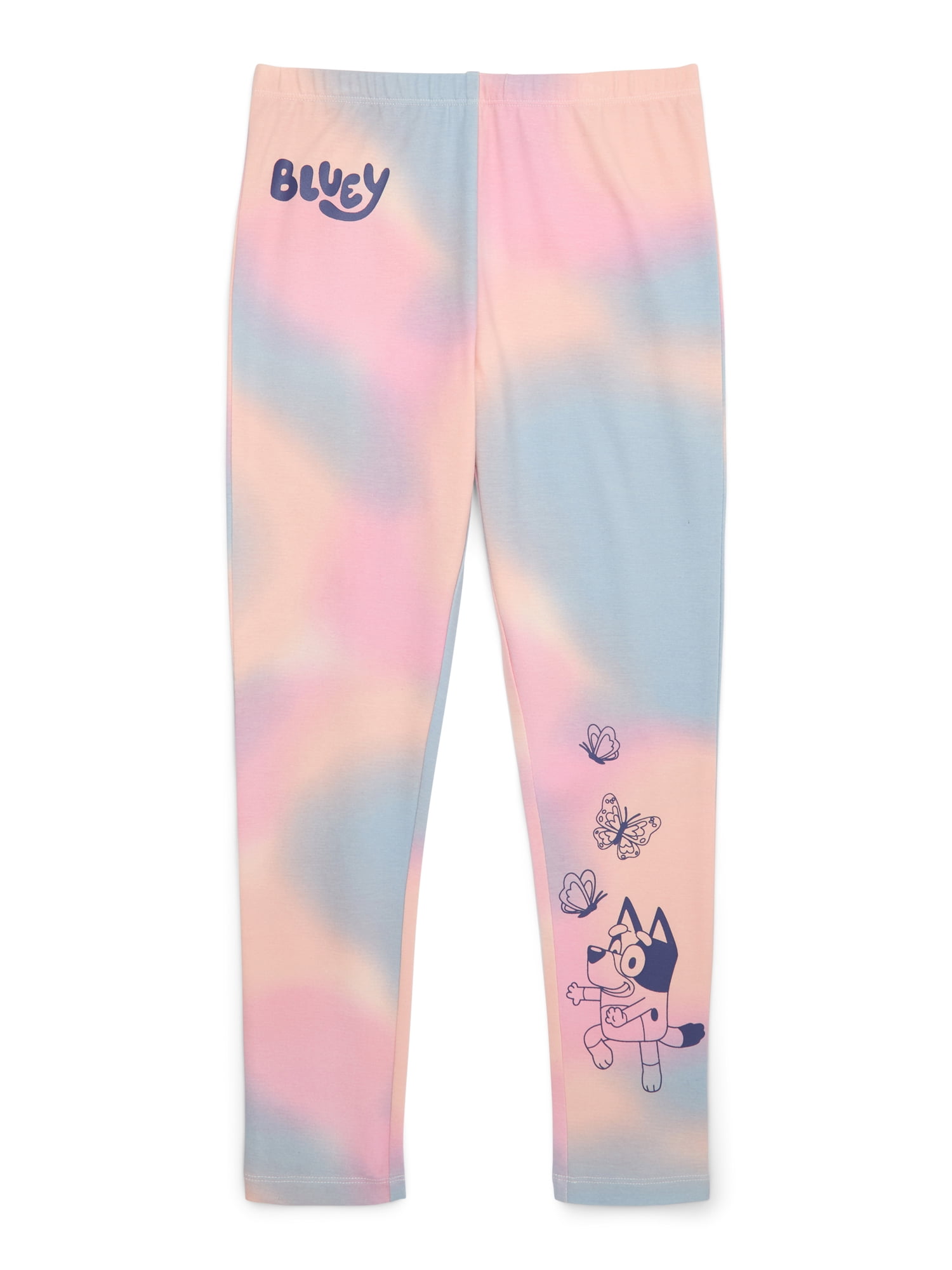 Bluey Tie-Dye Graphic Leggings - Cotton Blend - Sizes 4-16 - Walmart.com