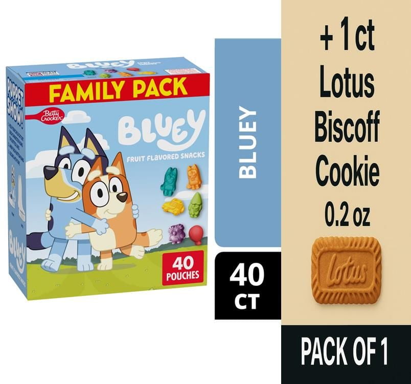Bluey Gluten Free Fruit Flavored Snacks Family Pack 40 ct / 0.8 oz ...