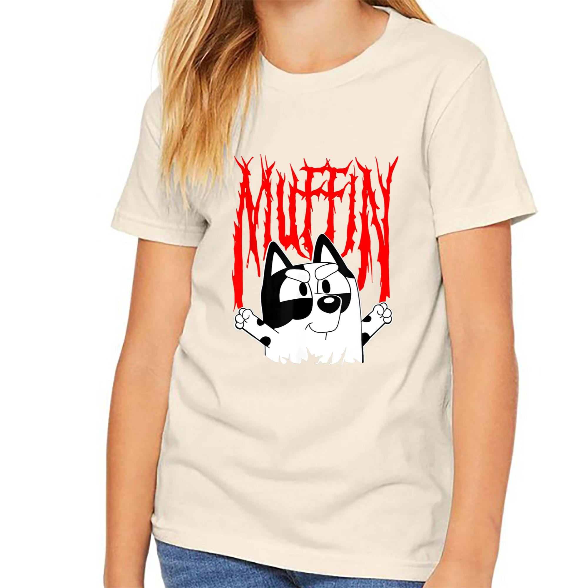 Bluey Goth Vibes With Cartoon Muffin, Fun And Edgy Design For Kids With ...