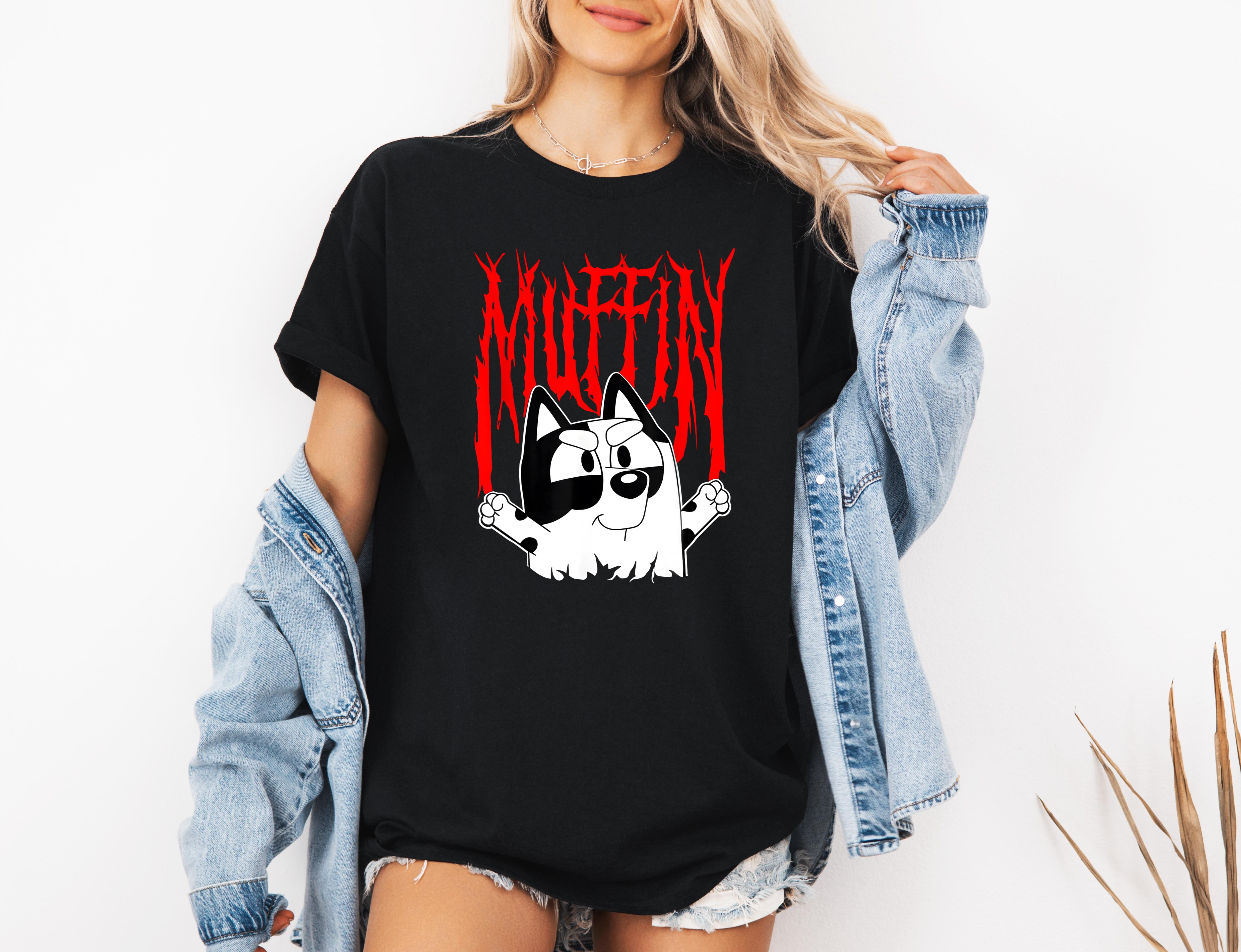 Bluey Gothic Muffin Bluey T-shirt, Cool Cartoon Design, Unisex S-5XL ...