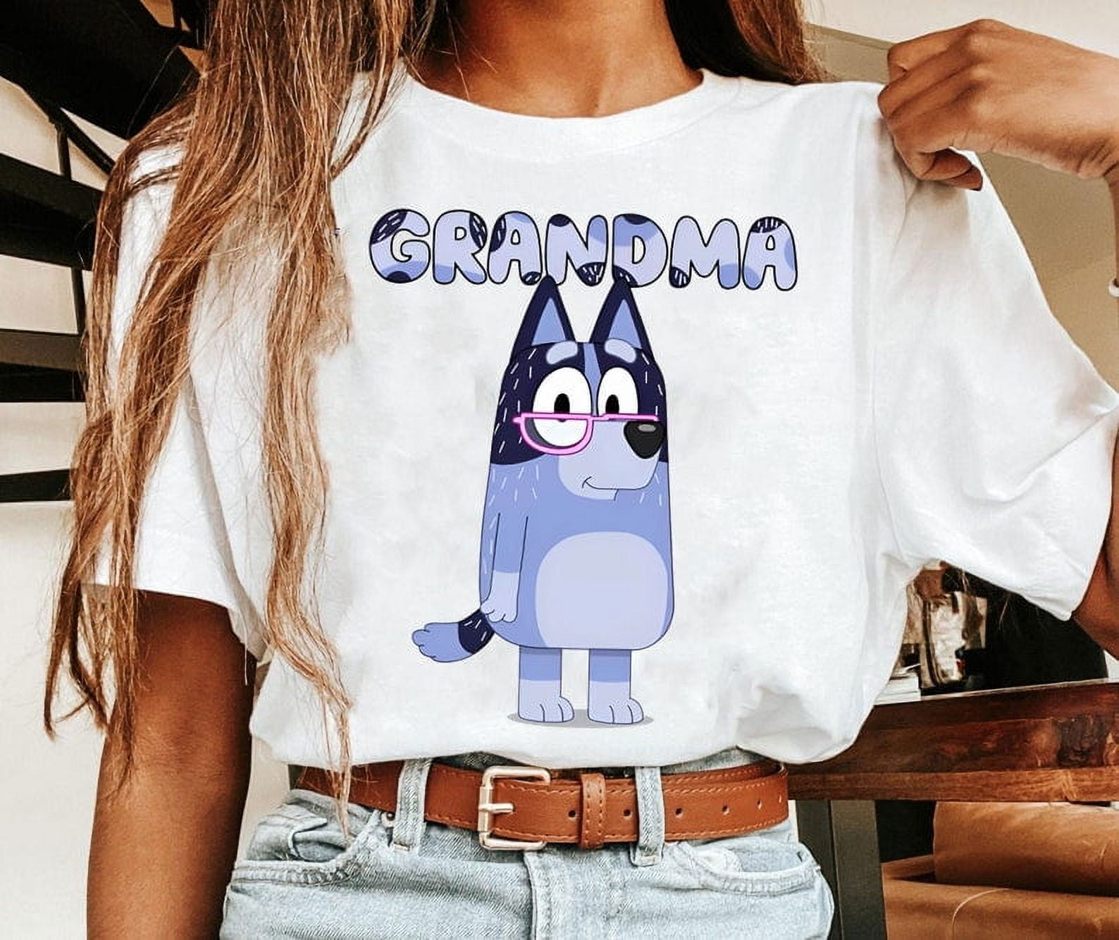 Bluey Grand Mum Shirt, Retro Grandma Birthday Tee, Bluey Family ...