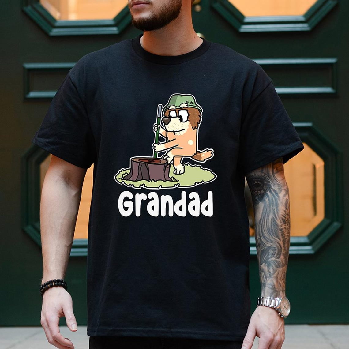 Bluey Grandad T-Shirt, Grandfather Bingo, Bluey Family Shirt, Father's ...