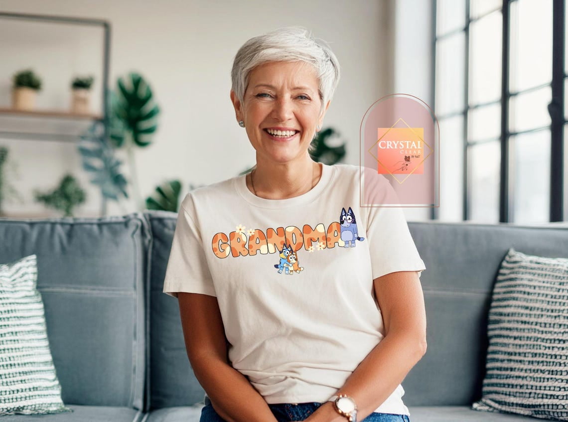 Bluey Grandma T-Shir Adult Unisex Short Sleeve T-shirt,Royal Blue Color ...
