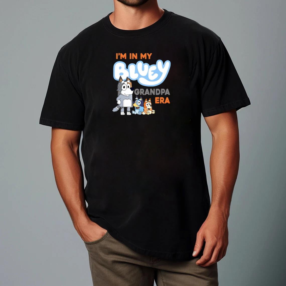 Bluey Grandpa Era T Shirt Fun Cartoon Family Inspired Tee Granddad ...