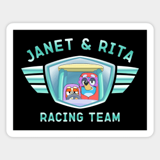 Bluey Grannies, Janet & Rita Racing Team Sticker Bluey Stickers For ...