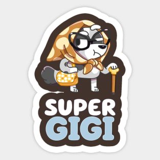 Bluey Grannies - Super Gigi Sticker Bluey Stickers For Kids, Bluey ...