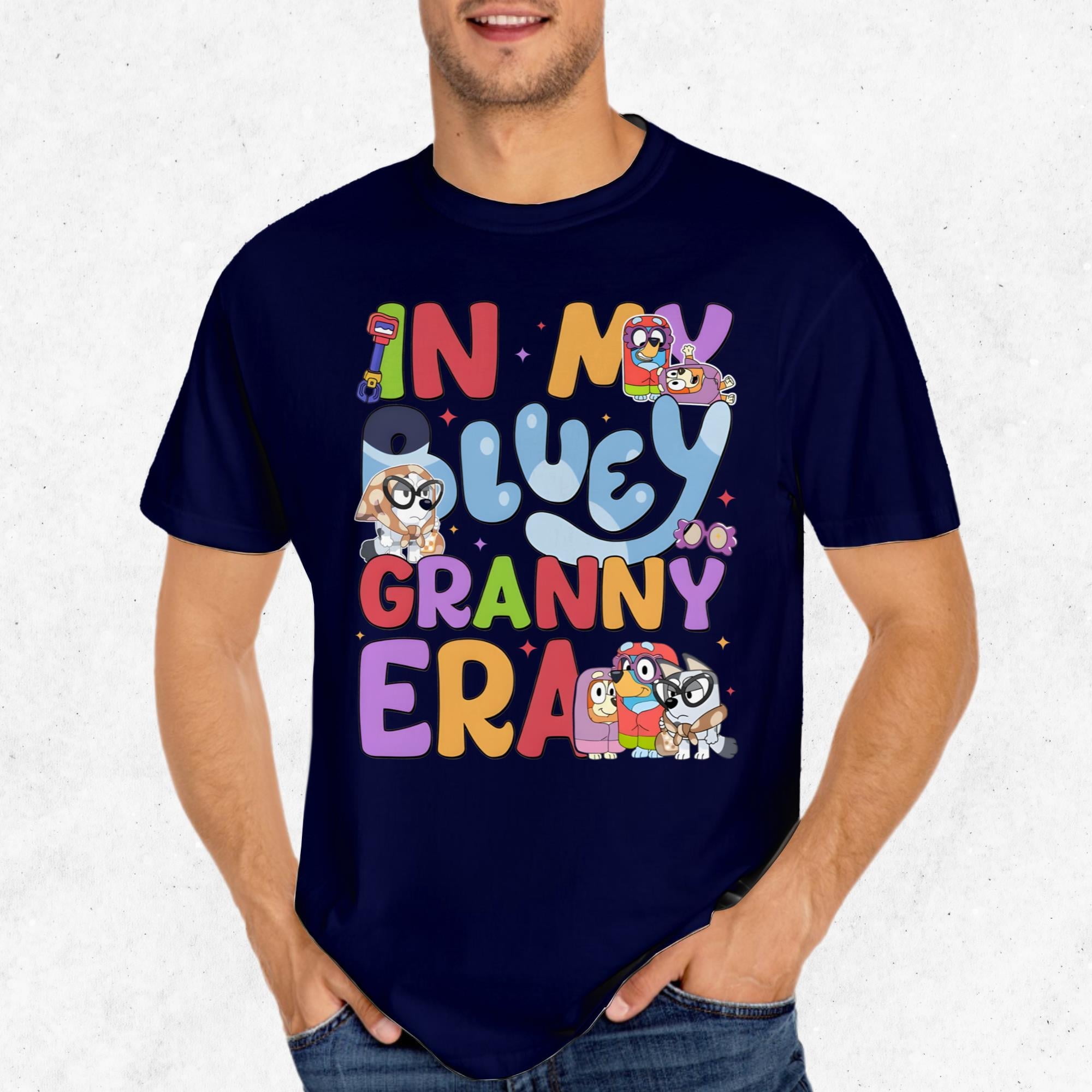 Bluey Granny Era Graphic T-Shirt, Cute Cartoon Family Design, Unisex S ...