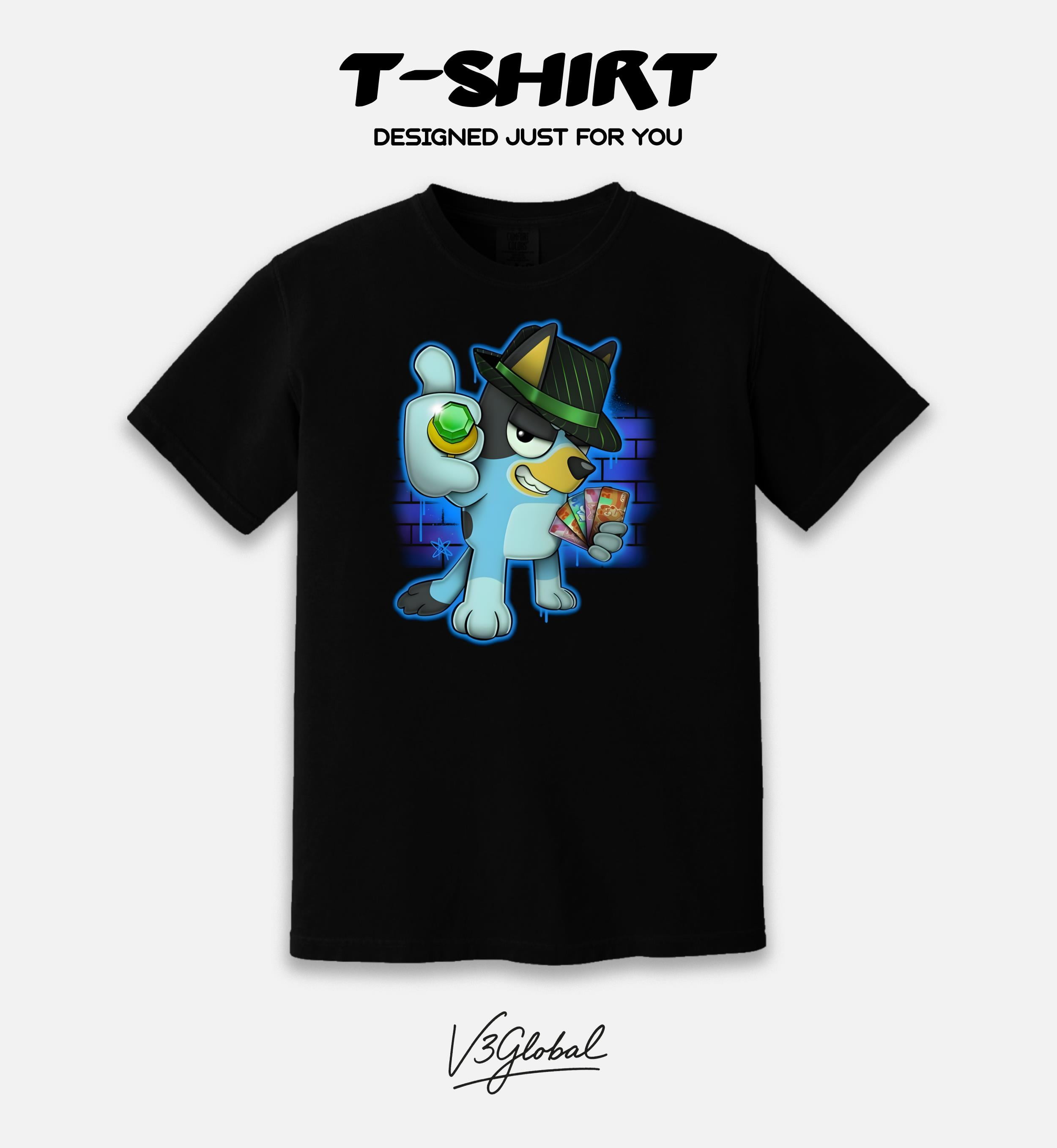 Bluey Green Ring Gangster Cartoon Comfort Color T-Shirt, for men ...