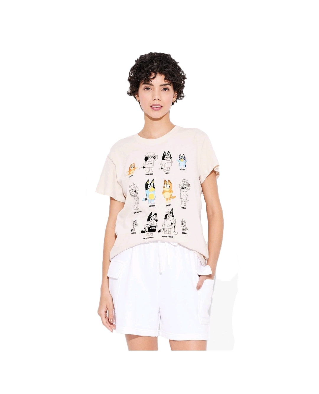 Bluey Grid Tan Graphic T-Shirt - Large - Walmart.com