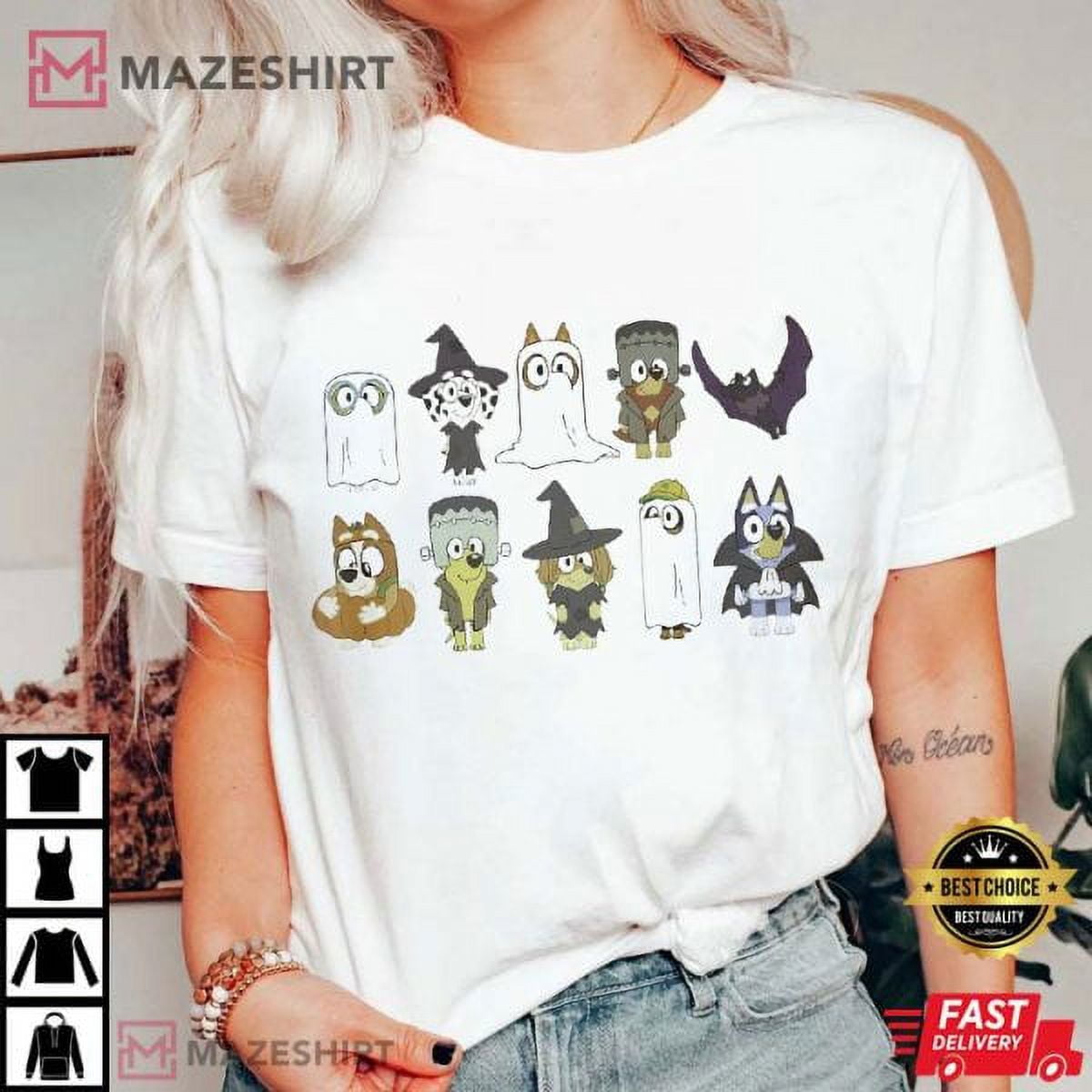 Bluey Halloween Rad Like Family T-Shirt - Walmart.com