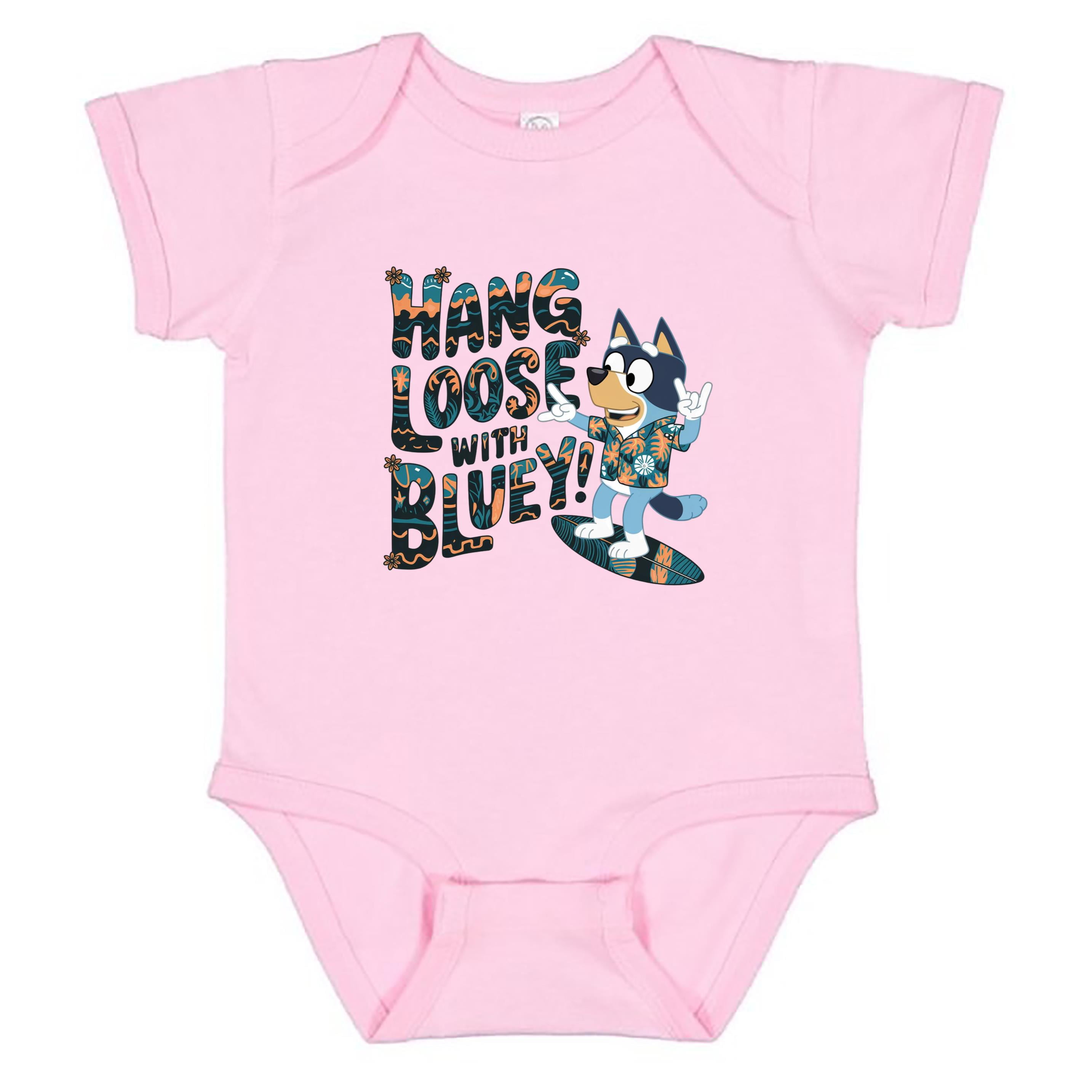 Bluey Hang Loose With Bluey, Chill Cartoon Dog, Fun Hawaiian Vibes Baby ...