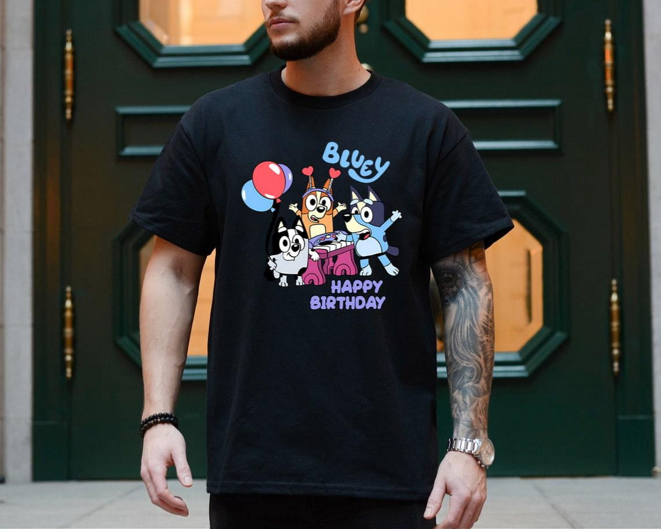 Bluey Happy Birthday Bluey T-Shirt, Vintage 2000S Dog Mom Shirt ...