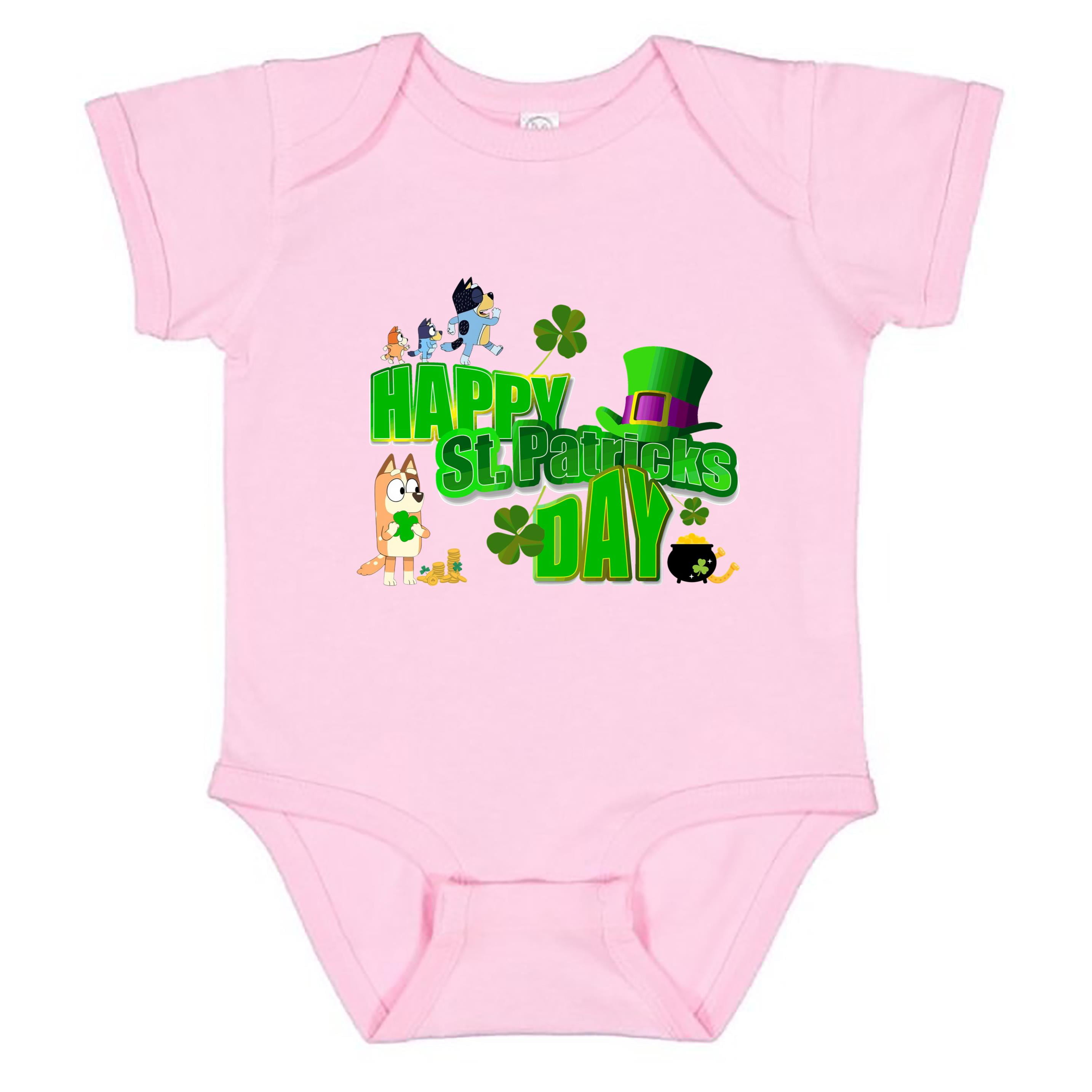Bluey Happy St. Patrick'S Day Baby Bodysuit Bluey Leprechaun, Irish Day ...