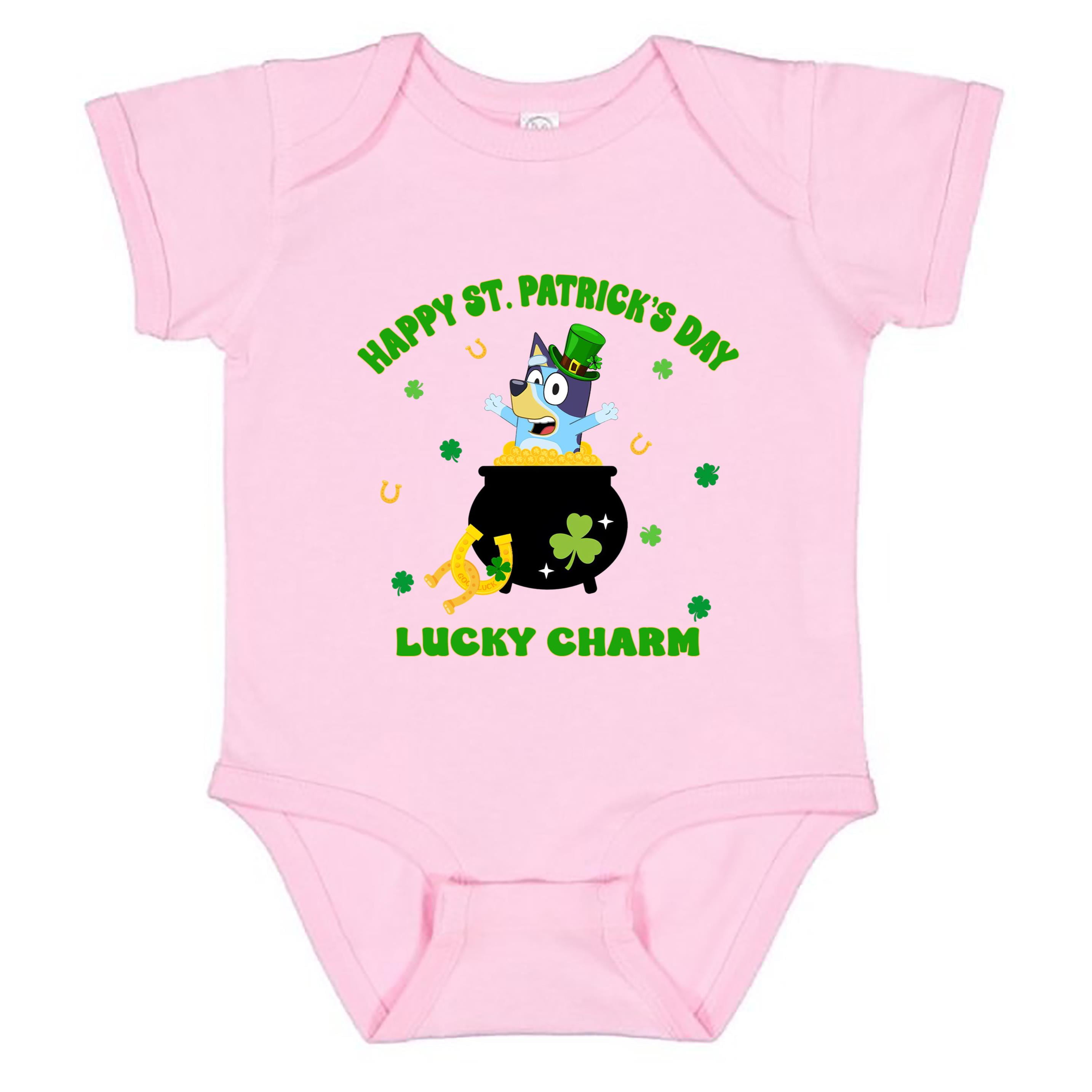 Bluey Happy St. Patrick'S Day Baby Bodysuit Lucky Charm Baby Bodysuit ...