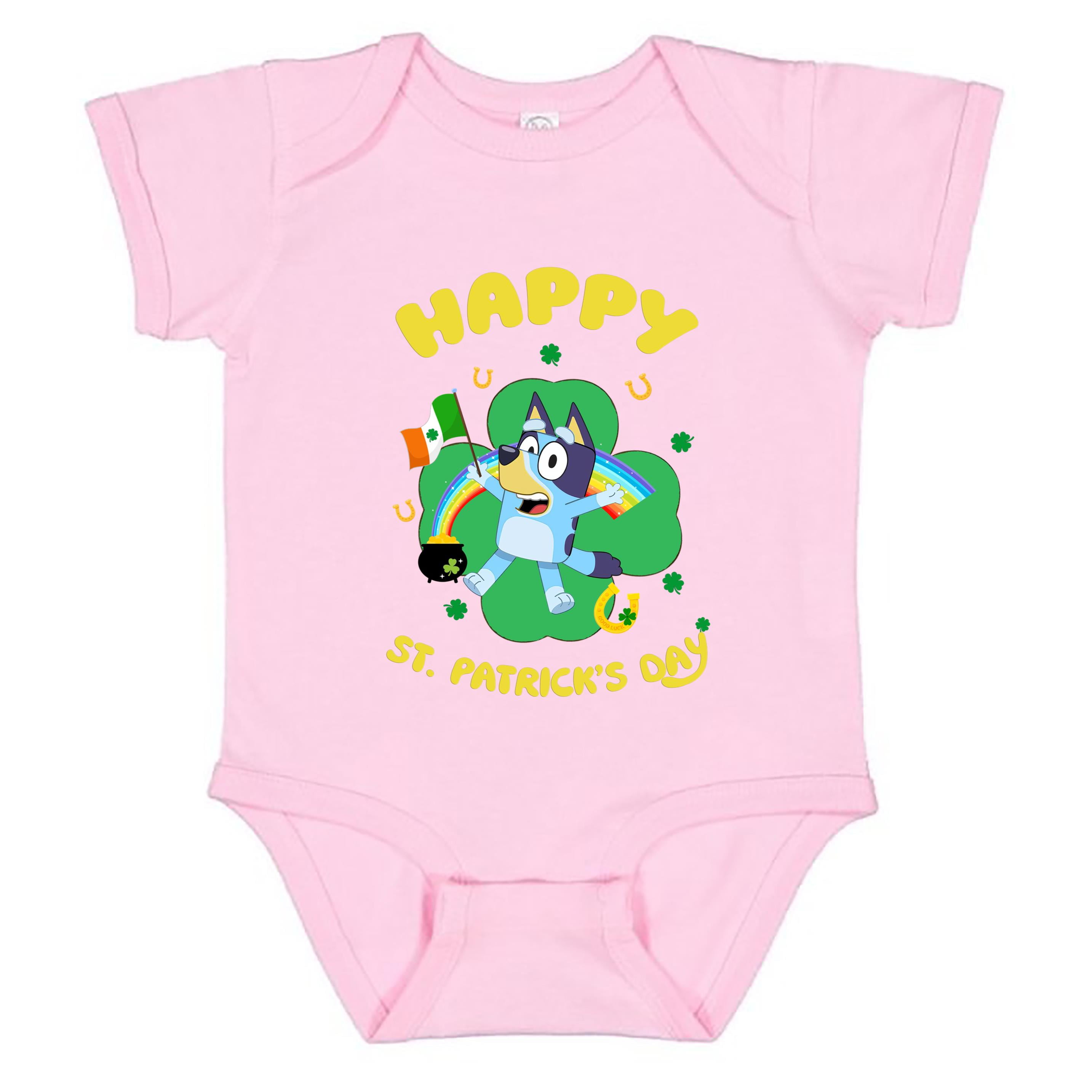 Bluey Happy St. Patrick'S Day Baby Bodysuit Lucky Bluey Tee, Family ...